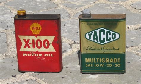 2 Bidons Dhuile Anciens Shell Et Yacco à Vendre