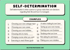 15 Self Determination Examples 2025