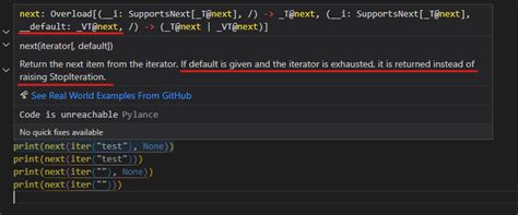 Built In Next Not Accepting Default Parameter · Issue 7753