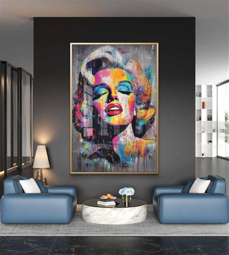 Marilyn Monroe Graffiti Pop Art Print Vibrant Colorful Wall Decor