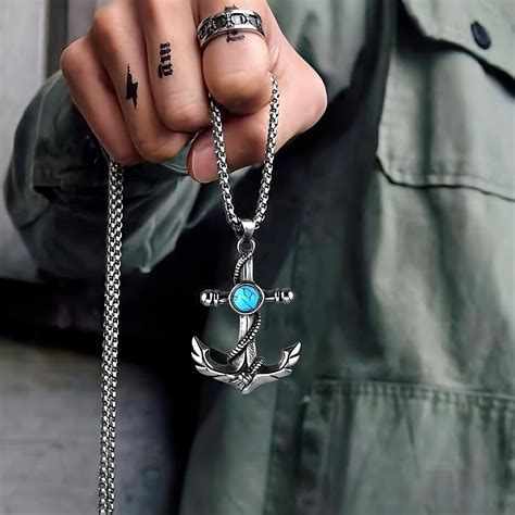 Stainless Steel Anchor Necklace Exotix Fashion