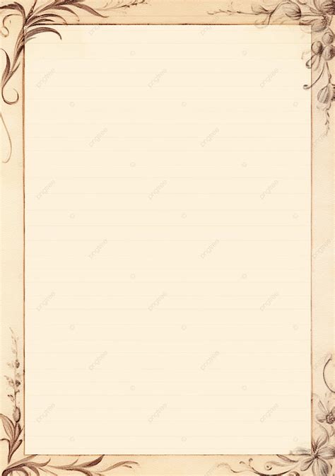 빈티지 손으로 쓴 편지 용지 페이지 테두리 배경 배경 화면 및 일러스트 무료 다운로드 Pngtree
