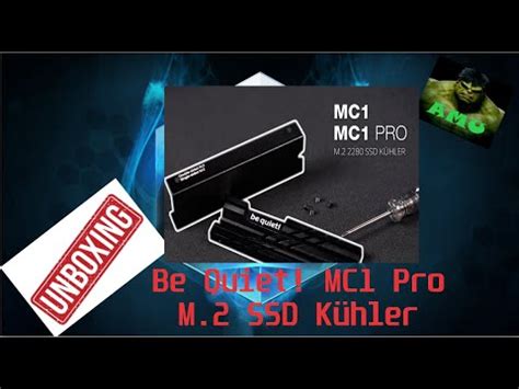 be quiet! MC1 Pro COOLER - M.2 SSD Kühler UNBOXING! - YouTube