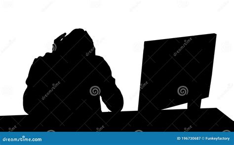 Programmer Silhouette Clipart Stock Free Download Vector Illustration