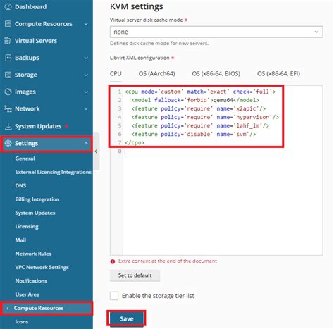 How To Not Pass The Actual Cpu Model To The KVM VM In SolusVM Solus
