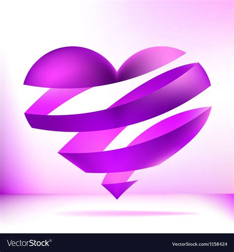 Purple Heart On A Light Background Eps8 Royalty Free Vector