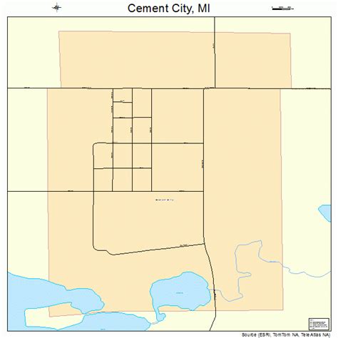 Cement City Michigan Street Map 2614260