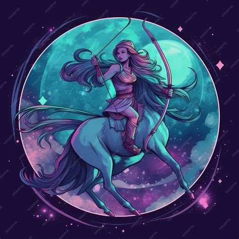 Premium Vector Sagittarius Zodiac Sign Archer Centaur Shoots A Bow