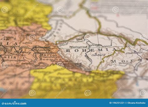 Structure Background Of An Ancient Map Of Bohemia Ancient Europe Stock