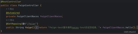 简单使用openfeign实现服务间的调用 openfeign不依赖注册中心 csdn博客