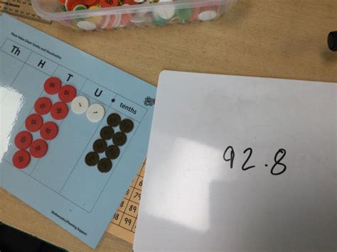 St Oswalds Catholic Primary School Year 4 Maths Making Decimal Numbers With Counters