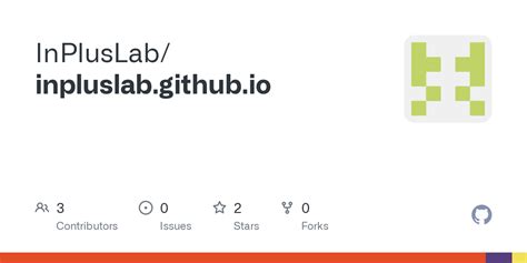 GitHub InPlusLab Inpluslab Github Io
