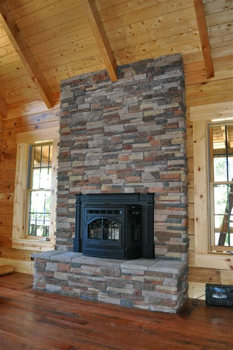 M Rocks P Series Aspen Ledge Stone Fireplace