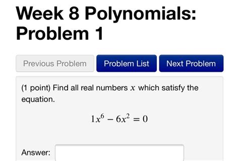 solved week 8 polynomials problem 1 previous problenm