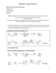 2021 Midterm 2 Pdf CHM 1321 B Organic Chemistry I Midterm Exam 13 00 14 20 Mar 25 2021