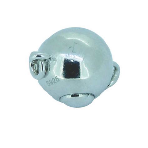 Sterling Silver Push Down Ball Clasp Goldsmith Jewellery Supplies
