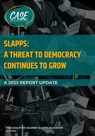 SLAPPs: A threat to democracy continues to grow – A 2023 report update ...