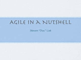 Agile In A Nutshell KEY Computer Software And Applications Computing
