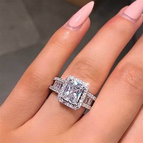 Cz Sterling Silver Wedding Rings