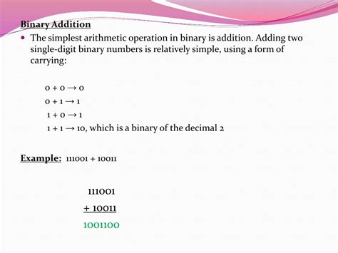 Ppt Binary Arithmetic Addition Subtraction And Representing
