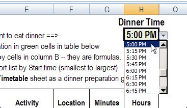 Plan Your Holiday Dinner In Excel Contextures Blog