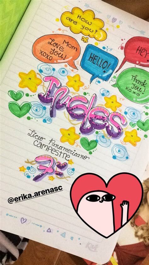 An Open Book With Writing On It And A Drawing Of A Heart In The Middle