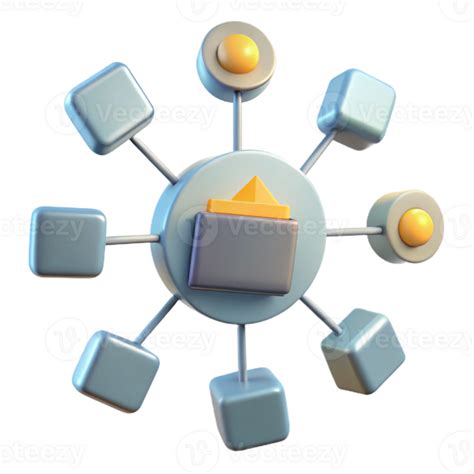 Interconnected System With Multiple Nodes And Central Hub 51222995 Png