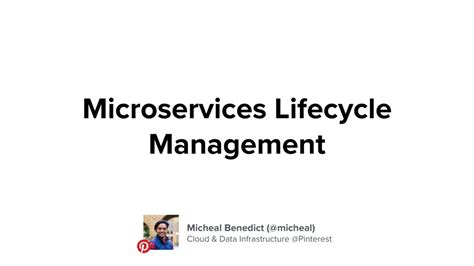 microservices lifecycle management v2 speaker deck