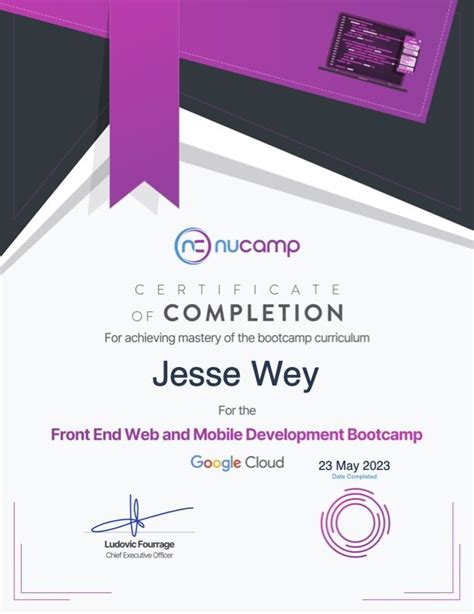 Completed The Front End Bootcamp At Nucamp Coding Bootcamp Ill Be Working On The Back End