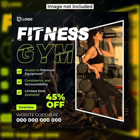 Premium Vector Gym Ads Social Media Post Template Design