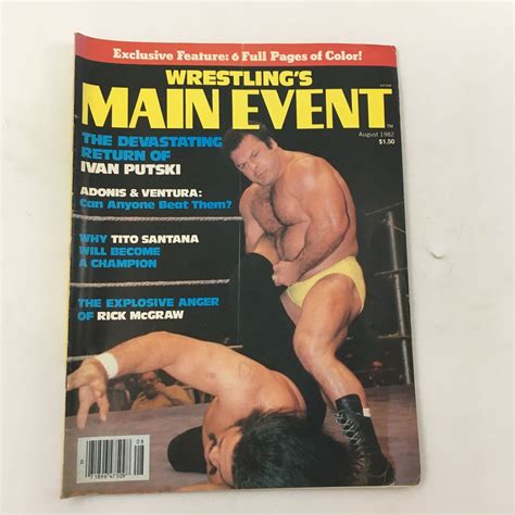 Wrestlings Main Event Magazine August 1982 Ivan Putski Return Adonis