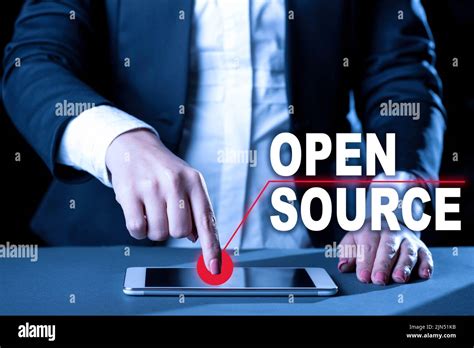 Handwriting Text Open Source Business Idea Denoting Software Which Original Source Code Freely