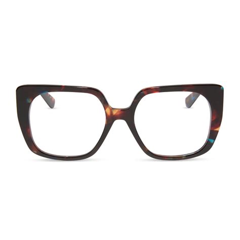 Cecilia Square Glasses Confetti Tortoise Diff Eyewear