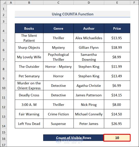 How To Count Visible Rows In Excel 3 Suitable Methods