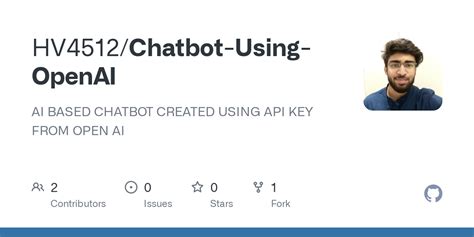 GitHub HV Chatbot Using OpenAI AI BASED CHATBOT CREATED USING API KEY FROM OPEN AI