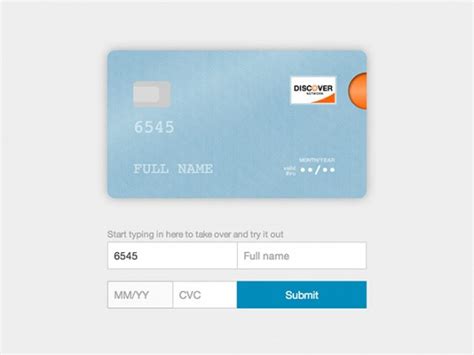 Credit Card Form JS Plugin Freebiesbug