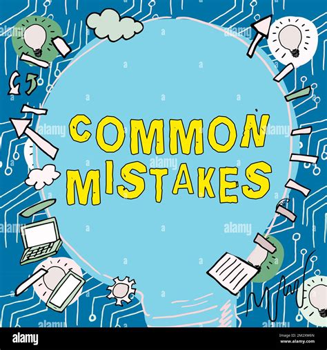 Sign Displaying Common Mistakes Business Approach Actions That Are