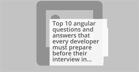 Angular Jobs On Linkedin Top 10 Angular Questions And Answers That Every Developer Must Prepare