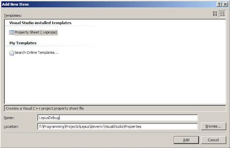 Travis Gockel Visual Studio Property Sheets And C Directories