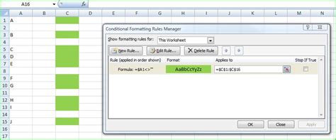 Excel Conditional Formatting Refering To The Current Row Stack Overflow