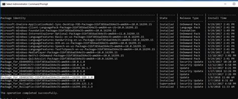 how to uninstall windows updates using dism
