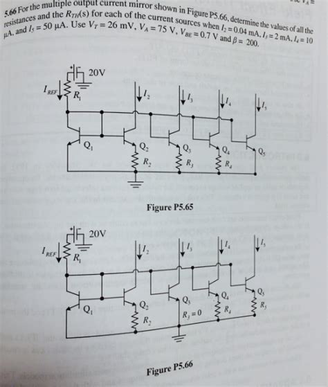solved for the multiple output current mirror shown in