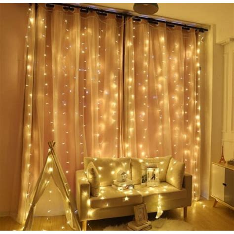 Гирлянда Bpny штора с пультом тепло белый цвет 240 Led 3Мх2М 3АА 14w 115999 фото