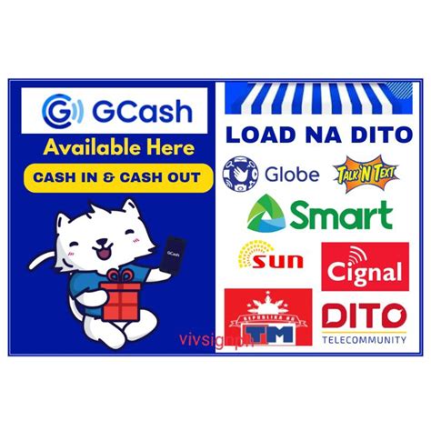 Laminated Gcash Cash In Cash Out 2n1 Bluewith Eloading A4 Size