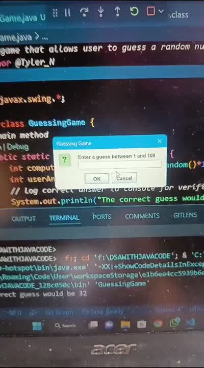 Developed A Number Guessing Game In Java Chhavi Tiwari Posted On The