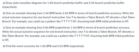 A Draw State Transition Diagrams For 1 Bit Branch