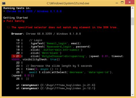 Wrong Error Thrown On Click After A Failed Assertion · Issue 2369