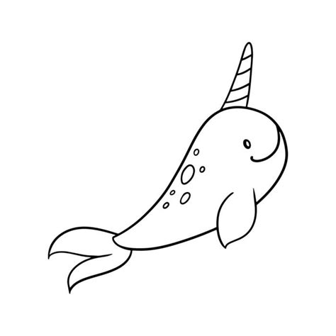 Narwhal Outline Vector Art Icons And Graphics For Free Download