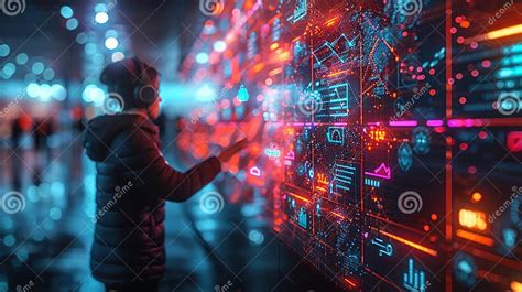 Innovative Project Management On Virtual Workflow Board Blurred Figures