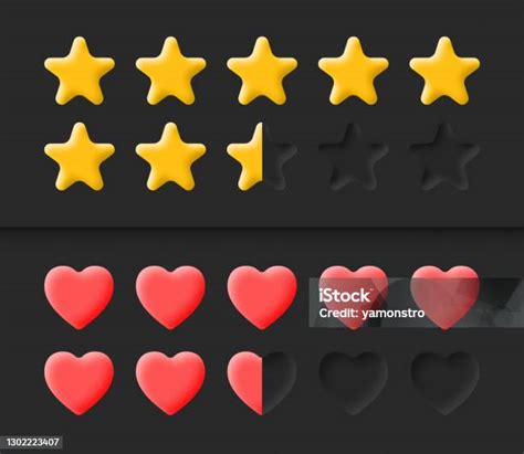 3d 벡터 노이형성 게임 Ui 요소 별 성취 순위 규모 와 어두운 회색 배경에 생활 건강 바 등급 시스템 3차원 형태에 대한 스톡 벡터 아트 및 기타 이미지 Istock